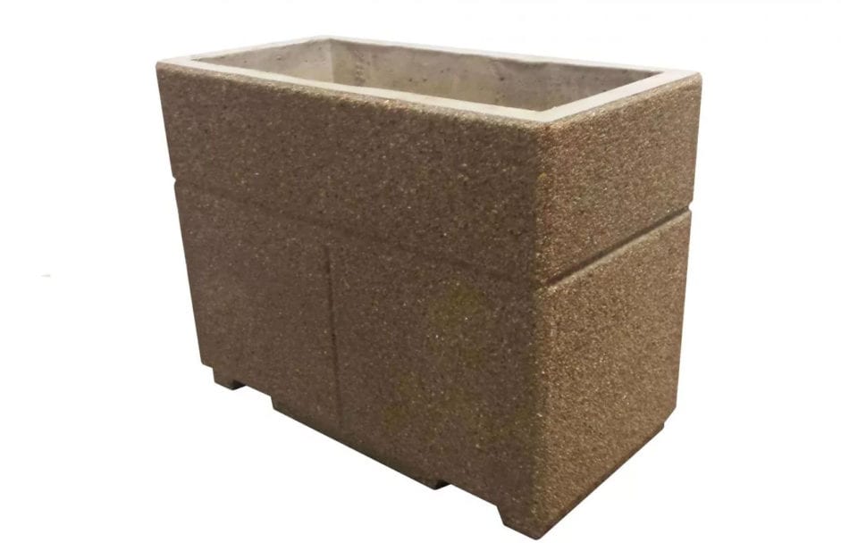 STONE-CAST 4′ Security Planters w/ Forklift Knockouts