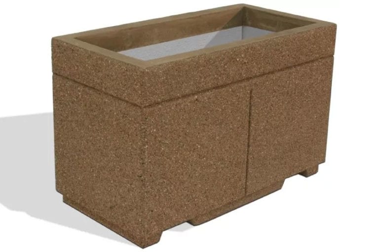 STONE-CAST 4′ Security Planters w/ Forklift Knockouts | 48 Barriers