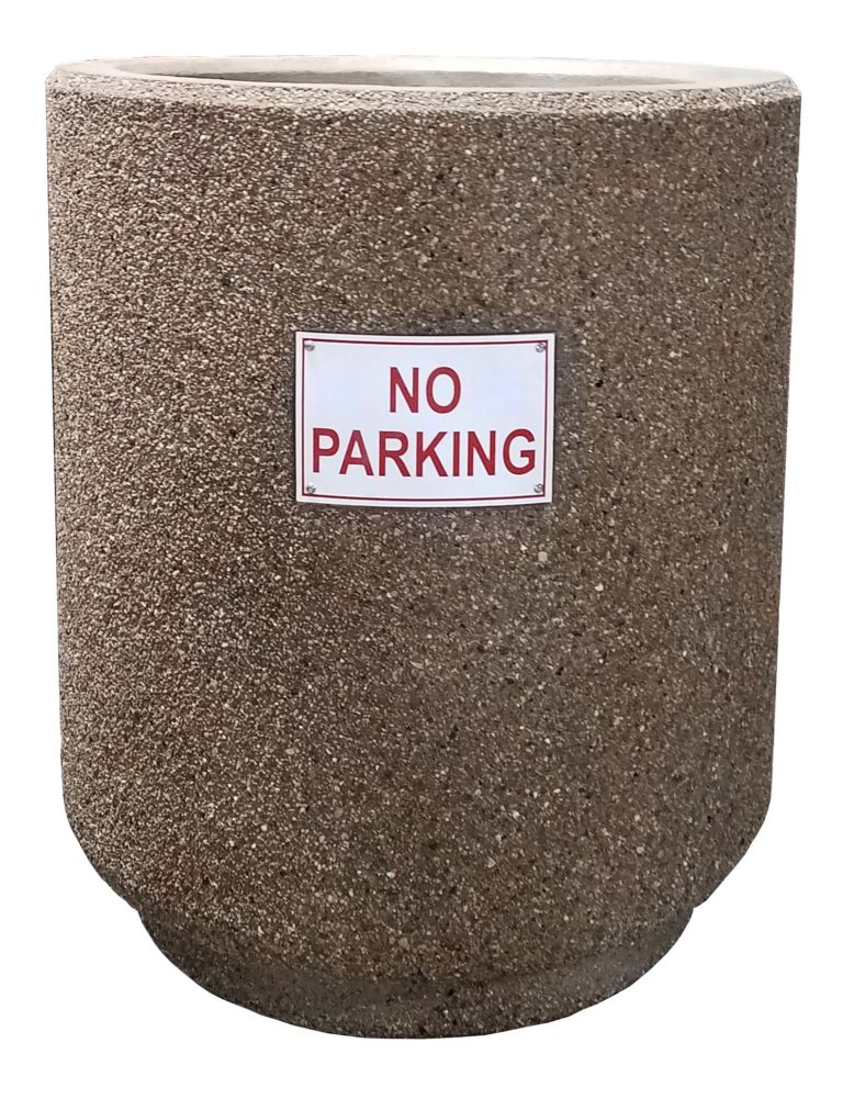 31D x 36H Round Concrete Planter | 48 Barriers