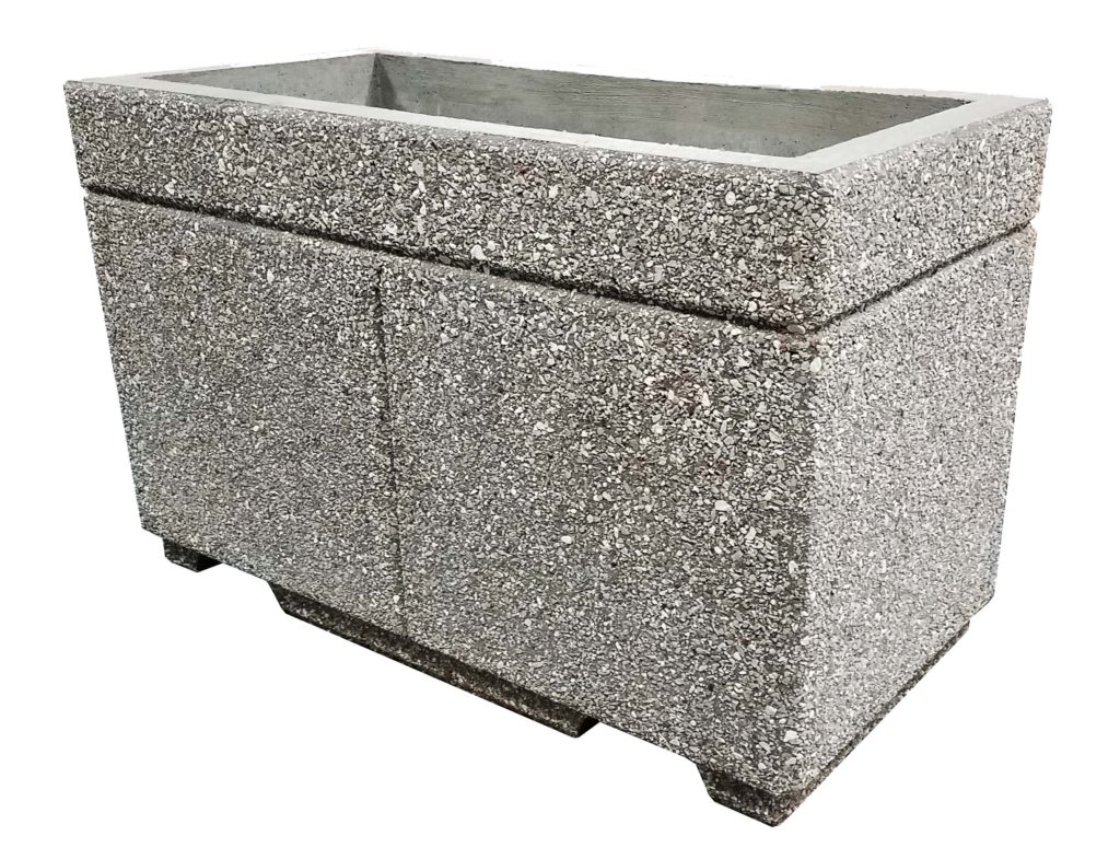 STONE-CAST 4′ Security Planters w/ Forklift Knockouts | 48 Barriers